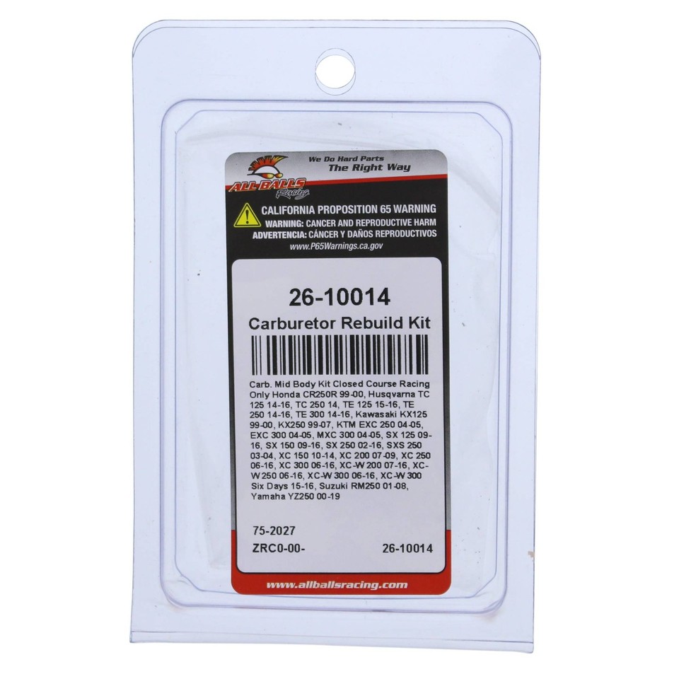 All Balls Carburetor Rebuild Kit (26-10014) for Husqvarna TE 250 TE 300 ...