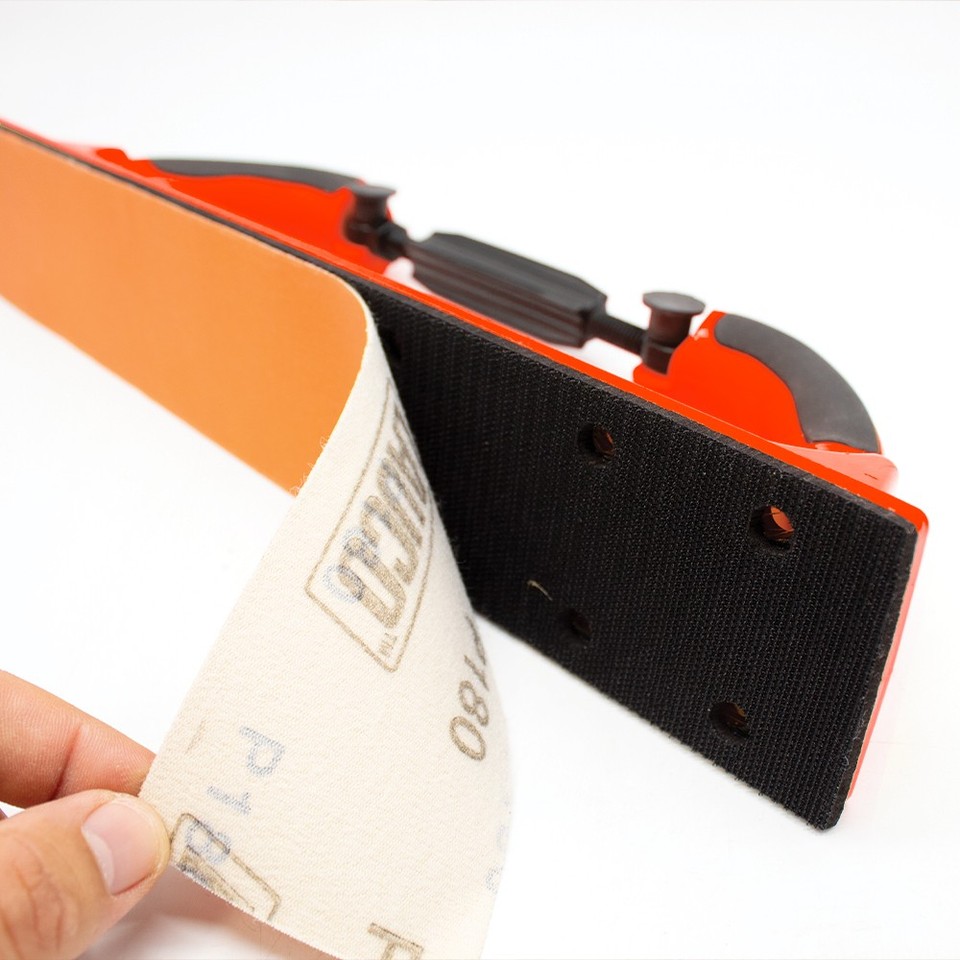 Adjustable Radius Longboard Hand Sanding File Block w/ Hook & Loop ...