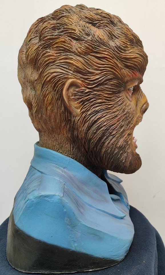 Wolfman bust (Lon Chaney) Latex with foam filled, LIfe size 1:1 Scale ...