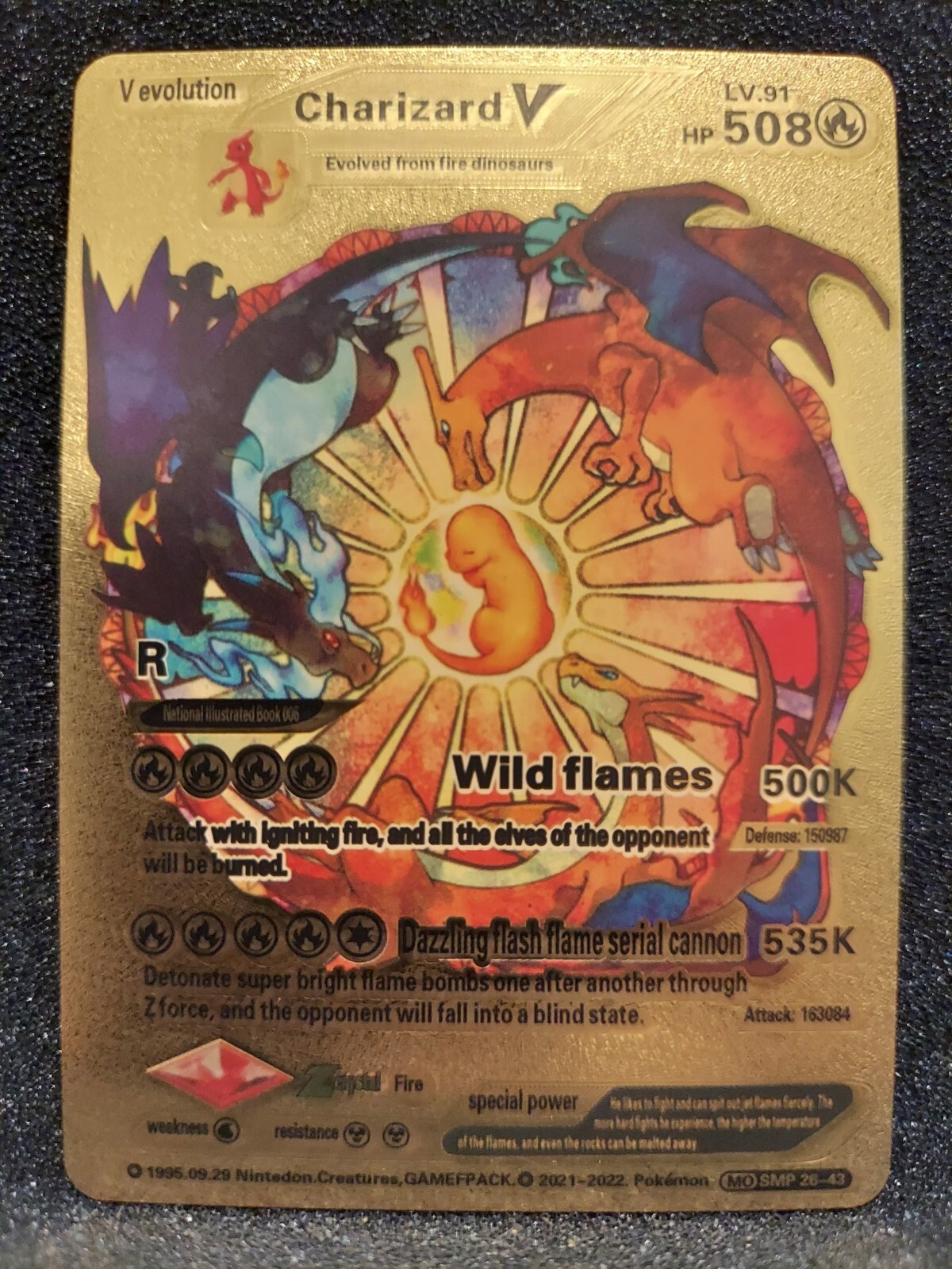 Charizard-V-~-Gold-foil-custom-pokemon-card Values - MAVIN