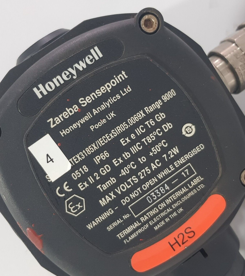 HONEYWELL ZAREBA SENSEPOINT H2S GAS DETECTOR | eBay