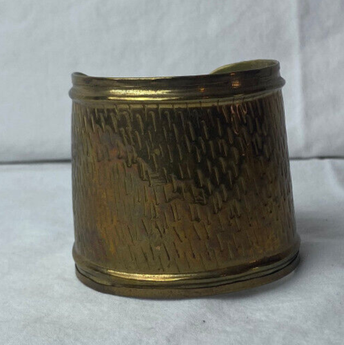 Vintage Brass Floral Flower Cuff Made in India Simple Elegance | eBay