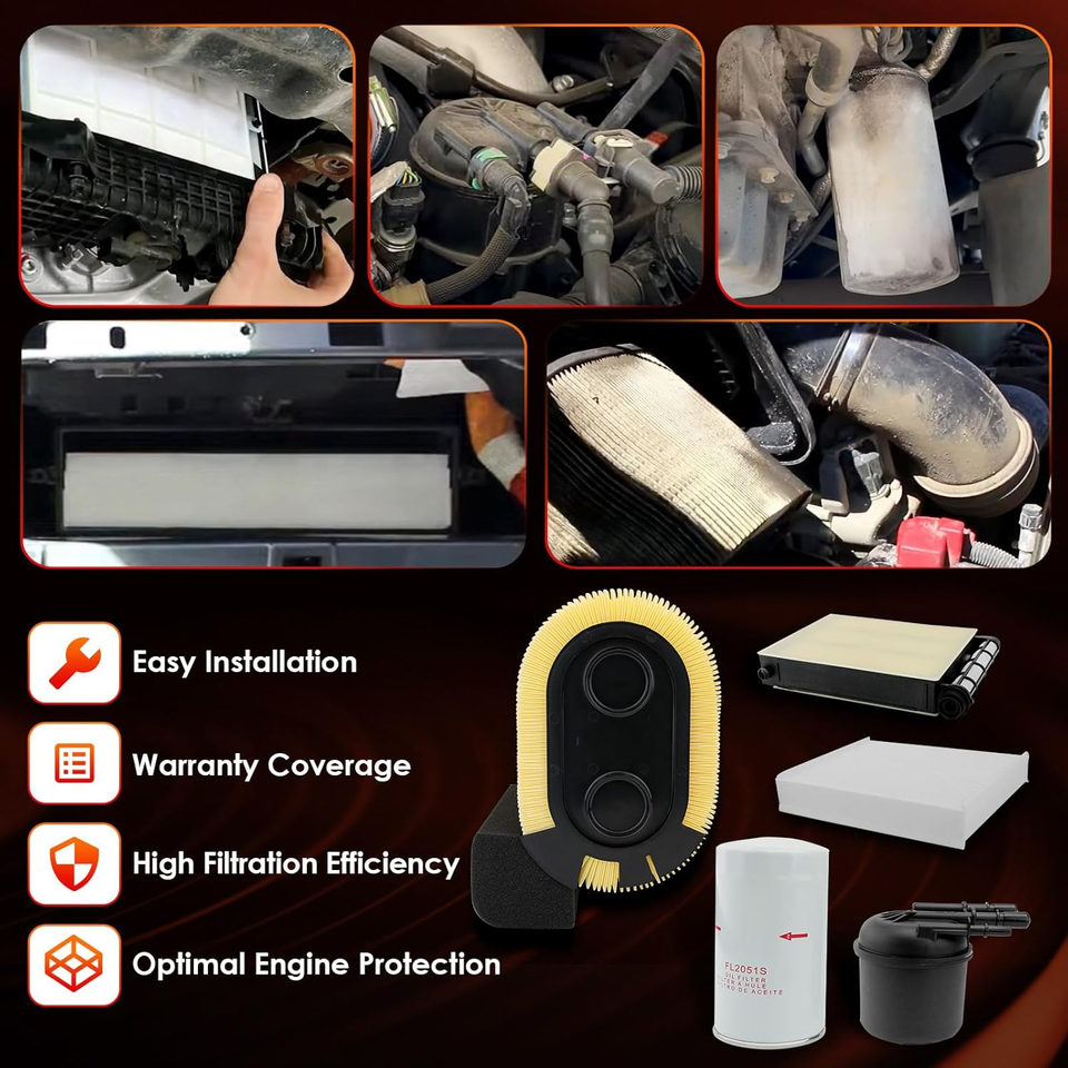 FD4624 6.7L Diesel Fuel Air Filter Kit For 17-19 Ford F250 F350 Super ...
