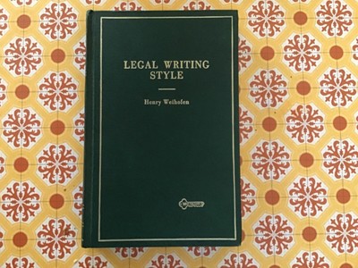Legal Writing Style Henry Weihofen 1961 Hardcover West Publishing Near ...