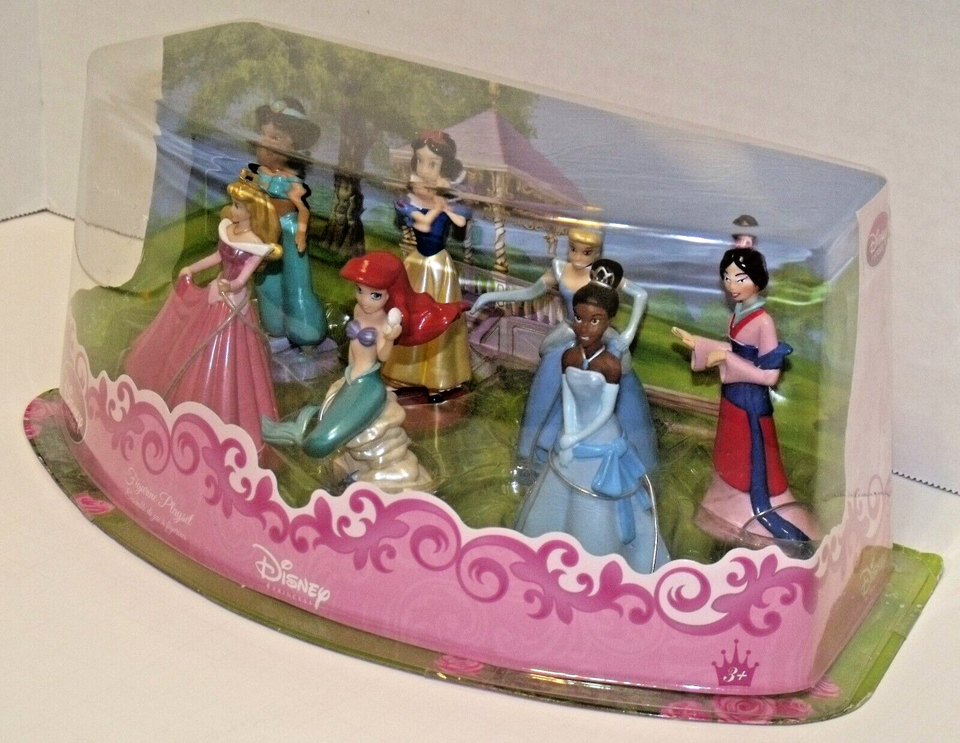 DISNEY STORE PRINCESS FIGURINES PVC 7PC FIGURE SET RETIRED 2011 NEW ...