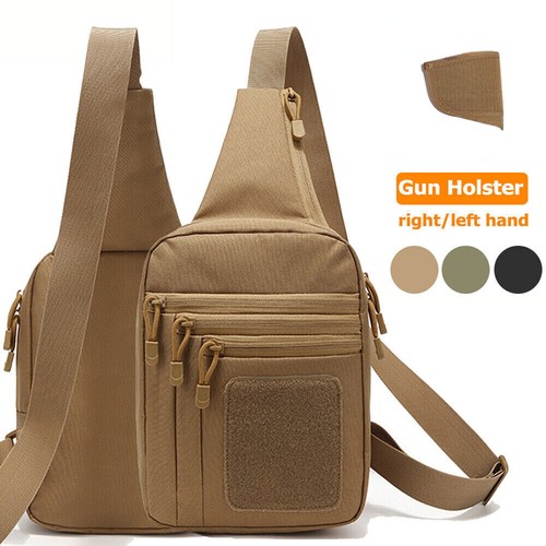 Tactical Concealed Carry Pistol Gun Bag Shoulder Chest Pack Compact ...