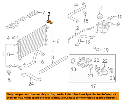 FORD OEM 06-19 Edge Radiator Components-Radiator Upper Bracket ...