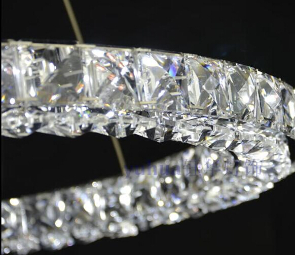 New luxury Modern LED Round Crystal Pendant Lamp Ring Ceiling L 10 | eBay