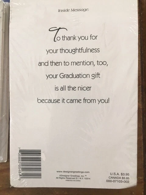 Graduation Thank You Messages For Cards