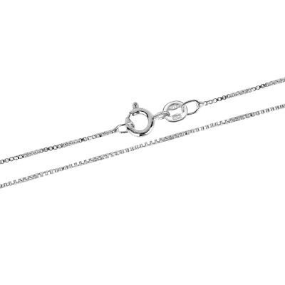Everyday Favorite Simple Box Chain 18-inch Sterling Silver Necklace | eBay