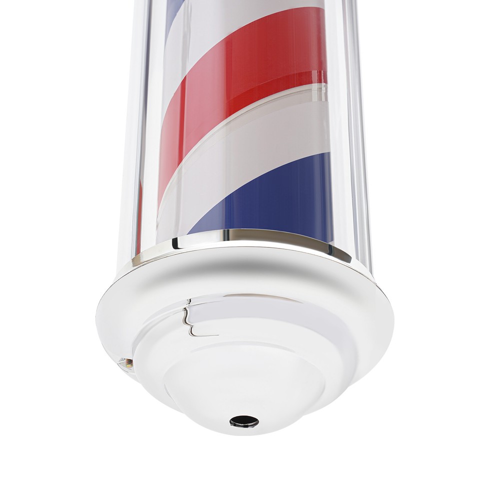 Barber LED Pole Light Salon Rotating Red White Blue Stripes Haircut ...