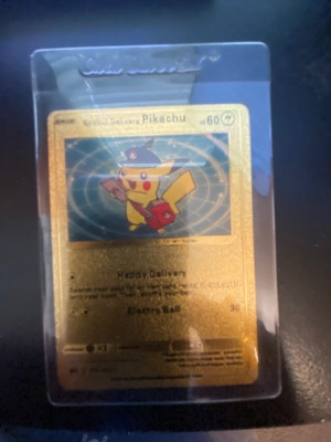 Special Delivery Pikachu Gold Foil Pokemon Card Promo SWSH074 | eBay