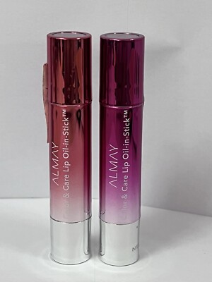 Almay Color & Care Lip Oil-in-Stick, 140 Cake Walk & 120 Rosy Glaze ...