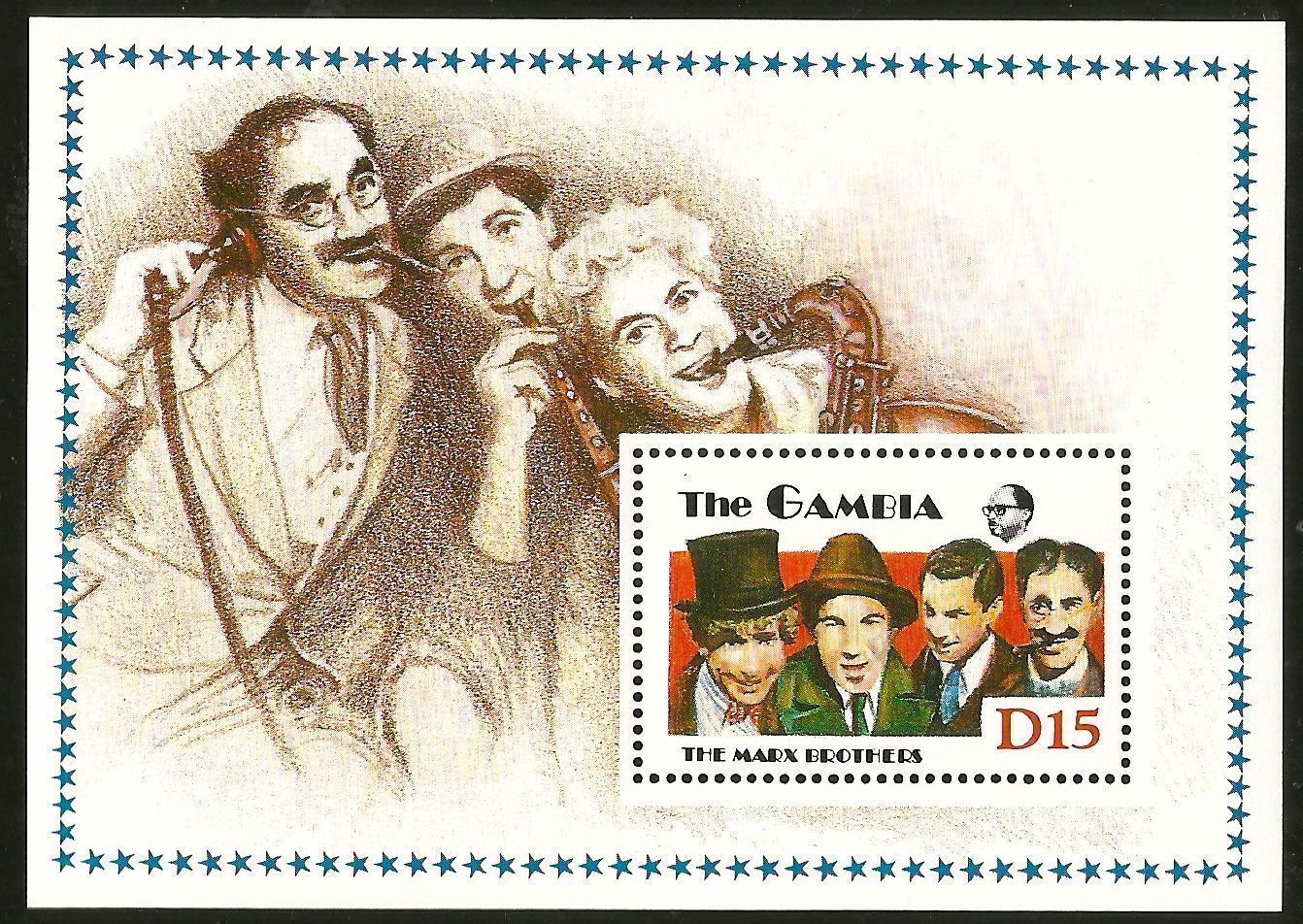 MARX BROTHERS Harpo Marx Groucho Marx Gummo Marx Zeppo Marx MINT Sheet ...