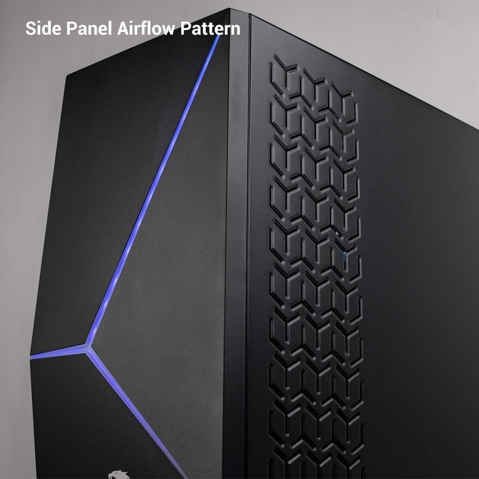 IBUYPOWER Mid Tower Gaming Desktop PC Tempered Glass Black 4 ARGB FANS ...