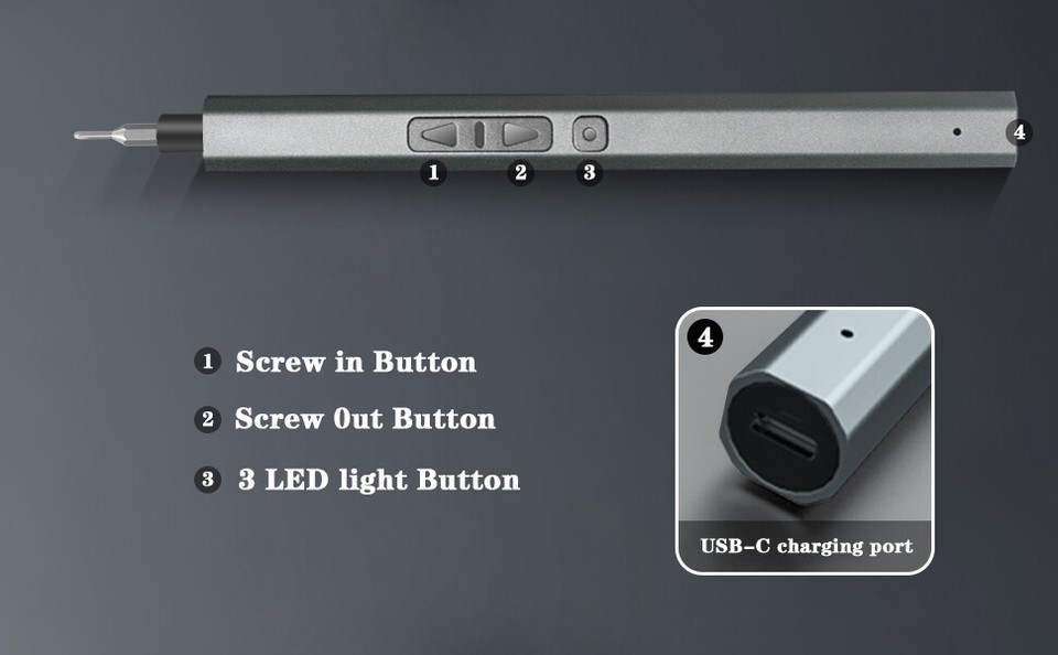 30 IN 1 Cordless Mini Power Precision Screwdriver Electric Screwdriver ...