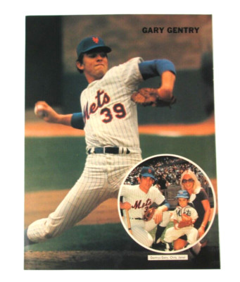 Vintage 1972 Baseball Print Page New York Mets Pitcher Gary Gentry | eBay