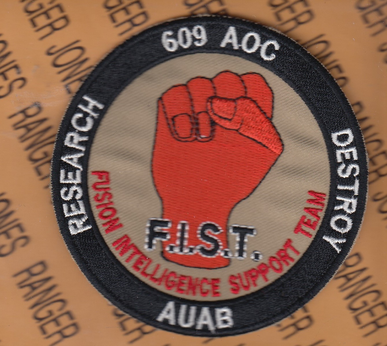 USAF Air Force 609th AOC Air Operations Center AUAB FIST MI 3.75" patch ...