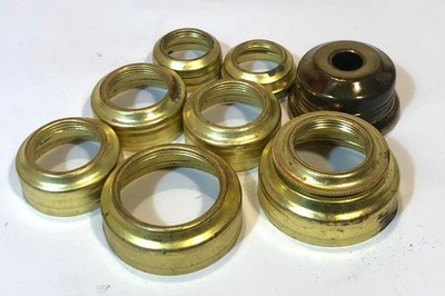 8 Vintage Brass Oil Lamp Burner Collars | eBay