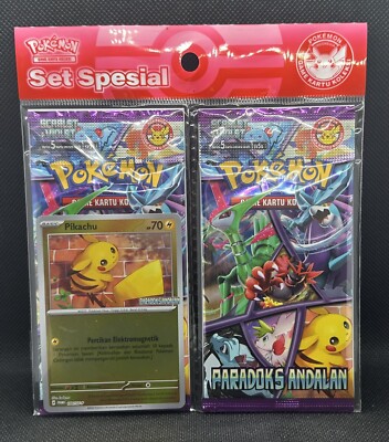 Pikachu 100/SV-P Holo Paradoks Andalan PROMO PACKS Exclusive Pokemon ...