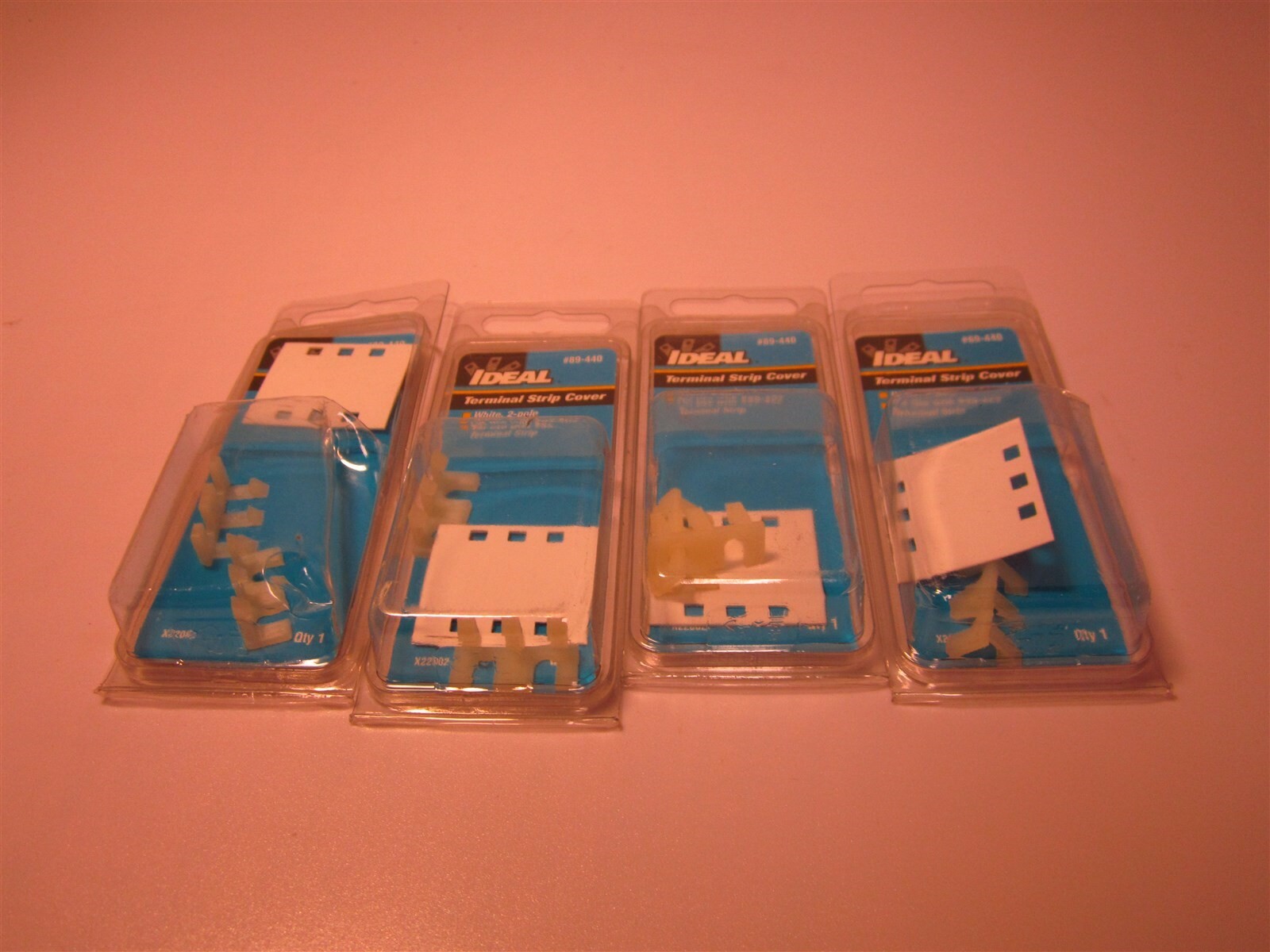 (4) Ideal #89-440 White 2-Pole Terminal Strip Covers Use With #89-402 ...