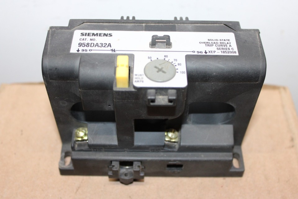 SIEMENS SOLID STATE OVERLOAD RELAY 958DA32A 50-100 AMP **WARRANTY** | eBay