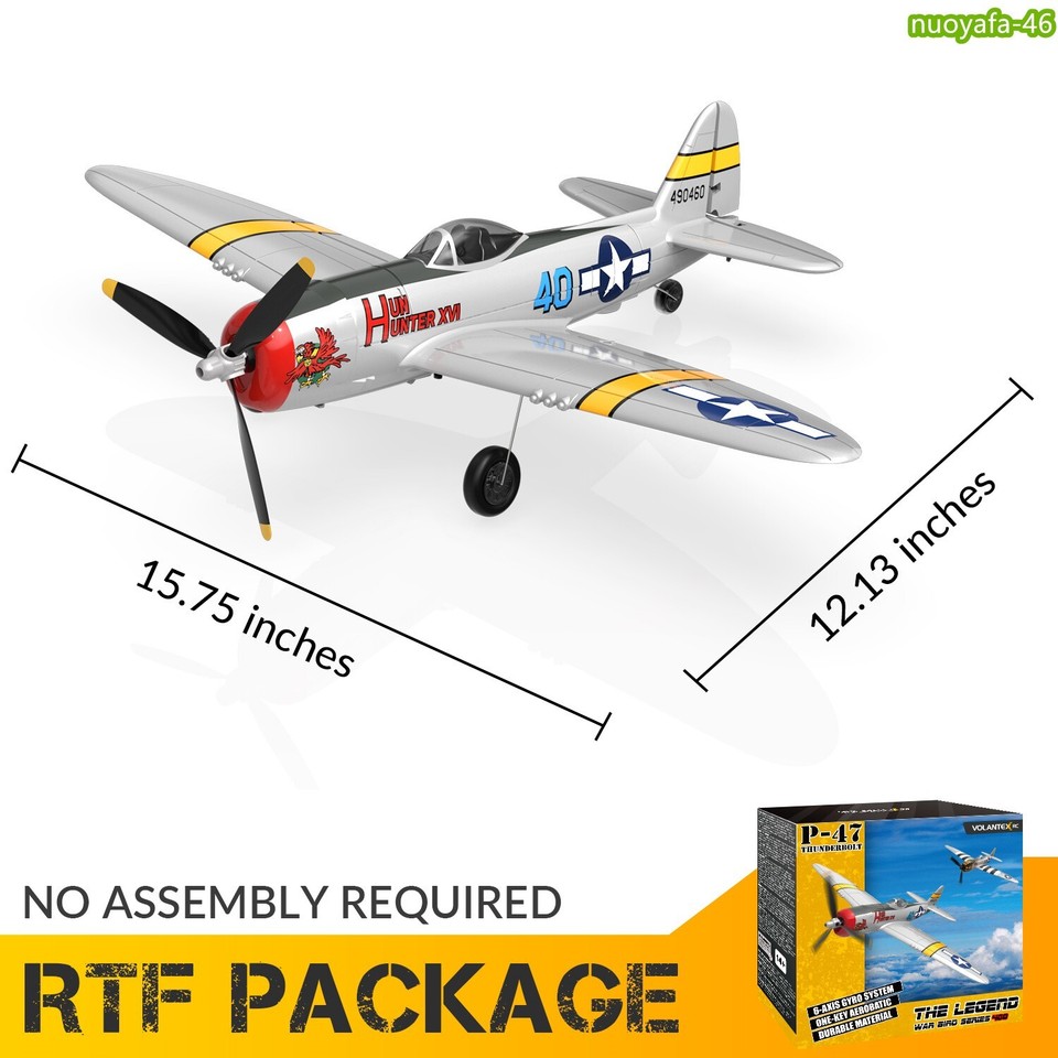 Volantex WWII P47 2.4G 4CH Fix Wing RC Airplane 6Axis Model Aerobatic RTF Glider | eBay