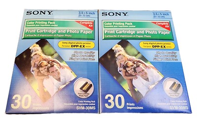 SONY SVM-30MS Color Print Pack Cartridge Complete Kit Lot Photo Paper ...