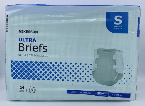 McKesson Ultra Heavy Absorbency Adult Brief Diapers Size Small, Tab ...