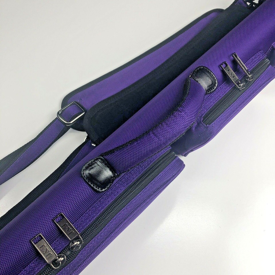 J&J Purple 3 Butt 4 Shaft 3x4 / 2x5 Duranylon Pool Cue Case With ...