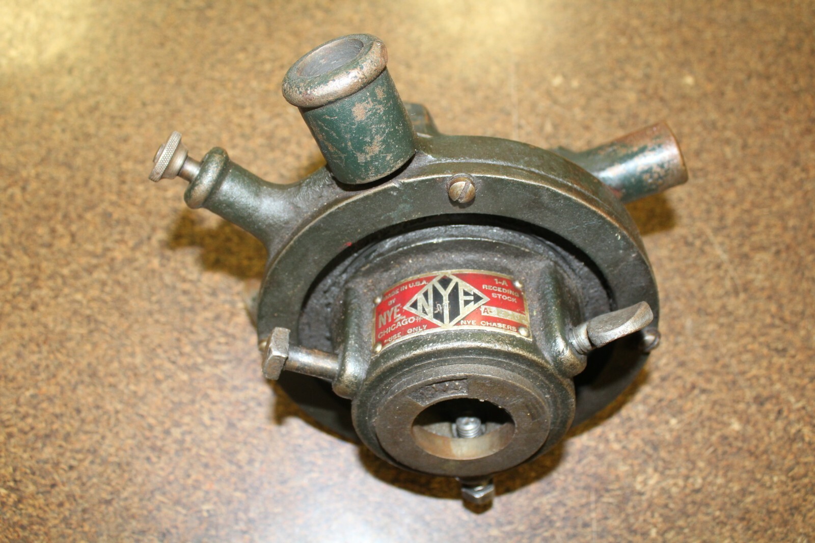 VINTAGE NYE 1-A RECEDING STOCK MANUAL PIPE THREADER NO HANDLE | eBay