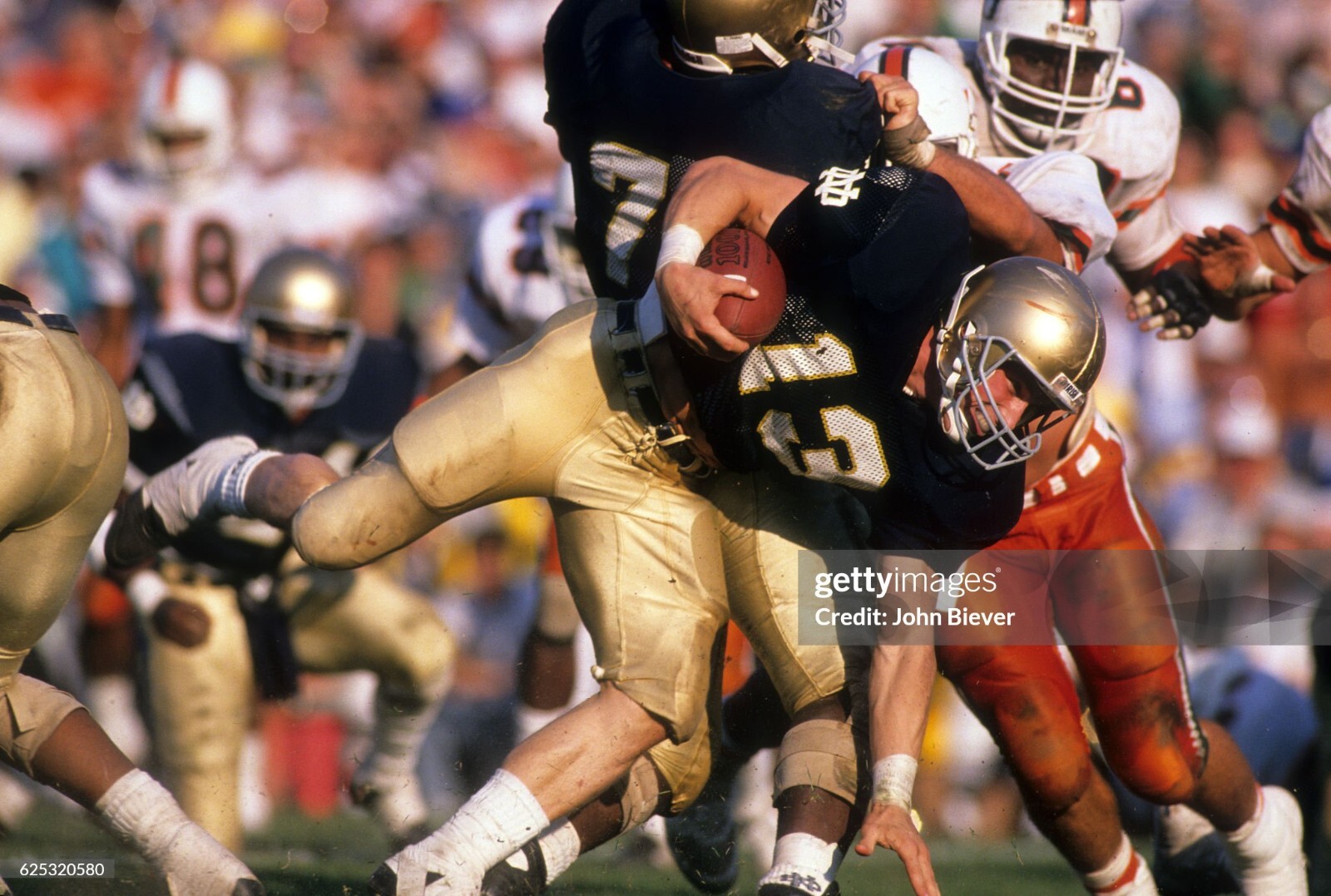 Game Used/Issued Wilson NCAA Football Notre Dame Fighting Irish - Late ...