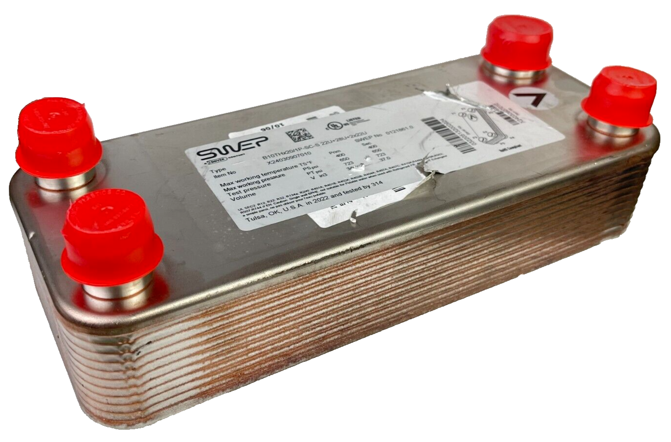 SWEP 0121861.0 Plate Heat Exchanger B10THx20/1P-SC-S 22U+28U+2x22U | eBay