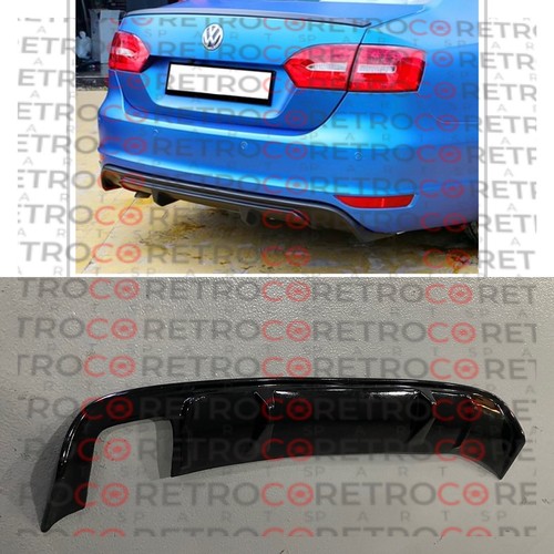 For Vw Jetta Mk6 GTI GLI 2010-2014 Rear Bumper Diffuser Gloss Black Abs ...