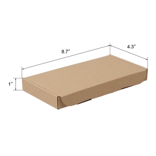 50pcs 8.7x4.3x1 Inch Corrugated Cardboard Kraft Boxes Shipping ...