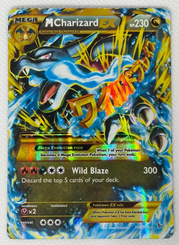 2014 Pokémon XY Flashfire M Charizard EX 108/106 Secret Rare Full Art ...