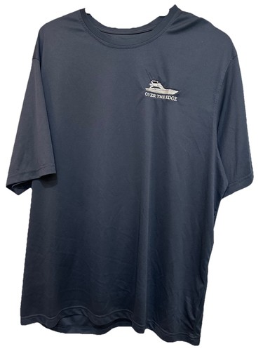 Clique Men's TShirt Short Sleeve Navy XL Over The Edge Shut Up and Fish ...