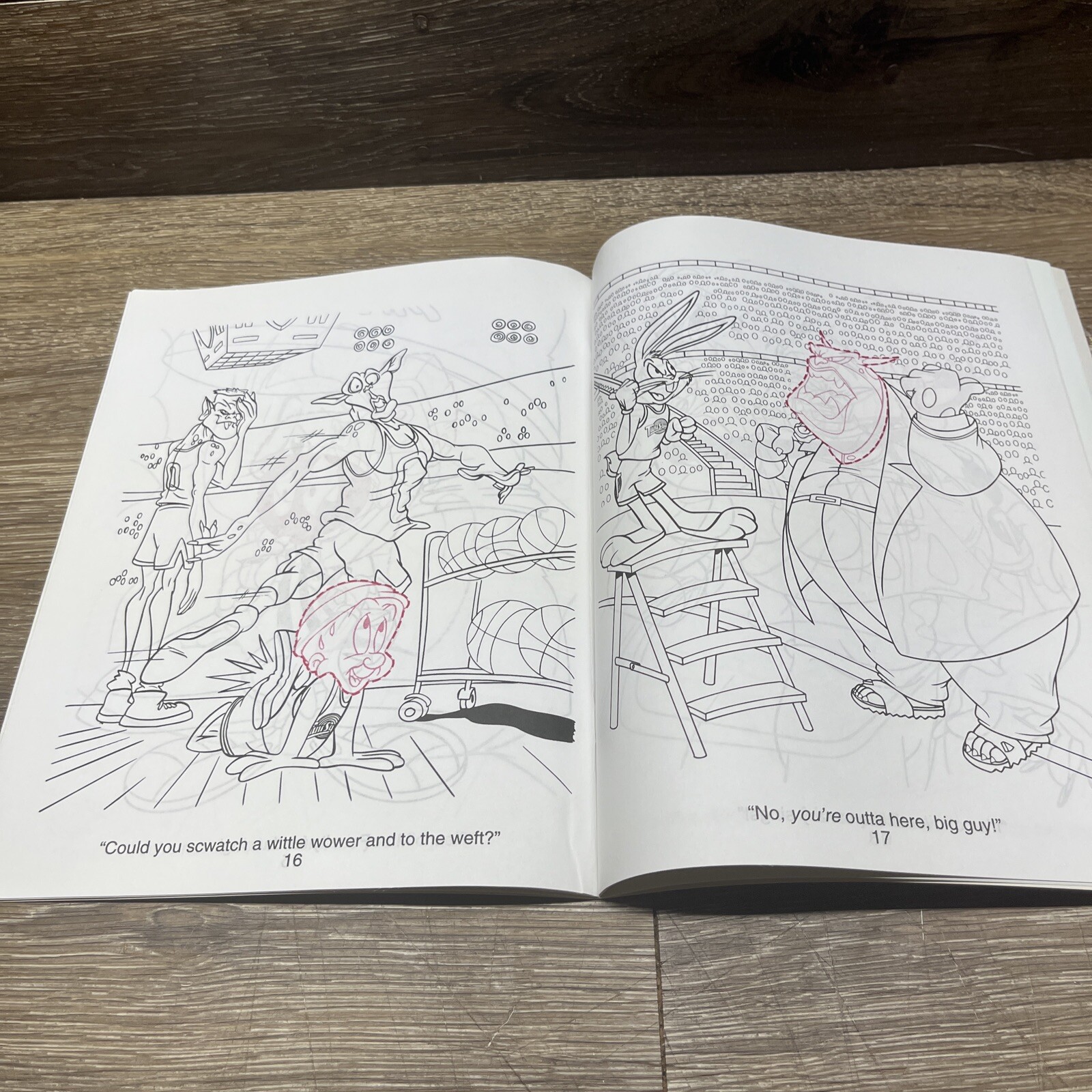 Space Jam Landoll's Secret Stuff Complete Sticker Book 1996 Michael ...