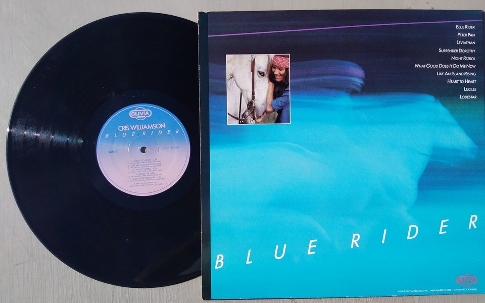 Cris Williamson 33rpm LP Vinyl 12-inch Olivia Records #LF931 Blue Rider ...