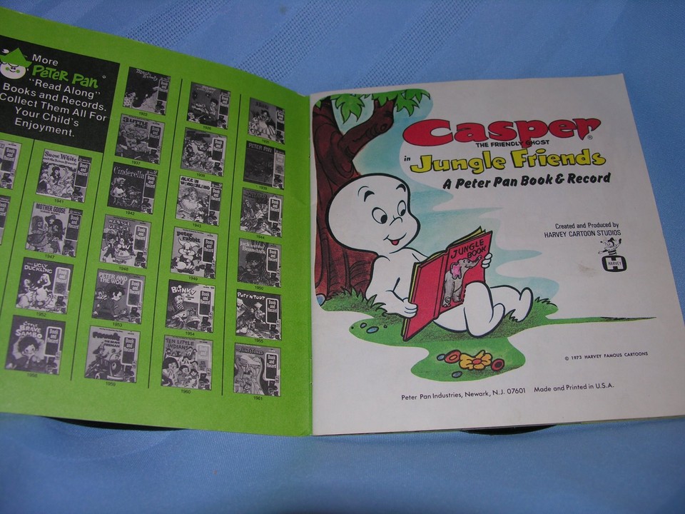 Vintage Record and Book "Casper The Friendly Ghost & Jungle Friend" | eBay