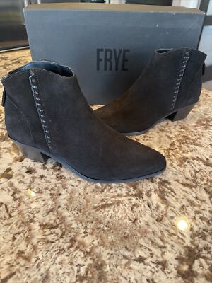Frye Antonia Thread Black Suede Shootie Women’s 9.5 NIB style 79993 | eBay