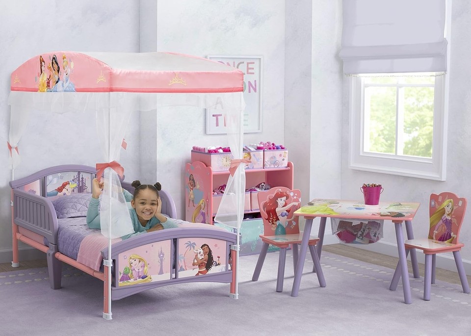Delta Children Canopy Toddler Bed, Disney Princess | eBay Australia