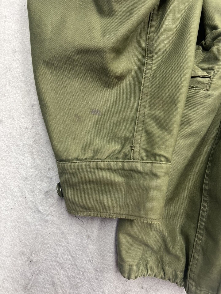 Vintage M1951 Field Jacket Army OD Green Sateen Small Reg Military | eBay