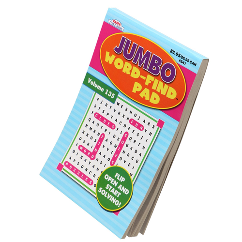 Jumbo Word-Find Flip Pad, Word Search Puzzle Book - Cover Volume Vary ...