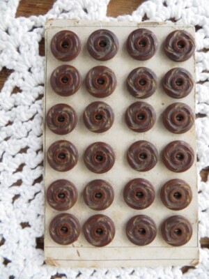 Original Card of 24 Vegetable Ivory Whistle Buttons | eBay