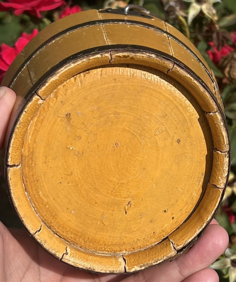 Early Miniature 4 1/2” Original Mustard Bucket Yellow Bucket Mustard ...