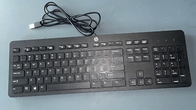 HP Slim Keyboard USB Wired Keyboard HP MODEL KBAR211 | eBay