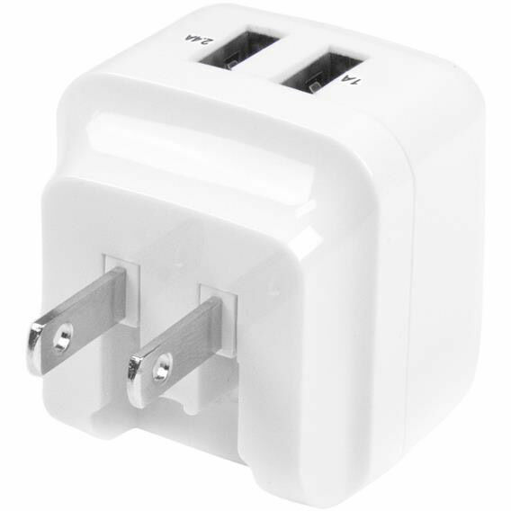 Startech - StarTech.com Dual Port USB Wall Charger 17W/3 4A - Travel ...