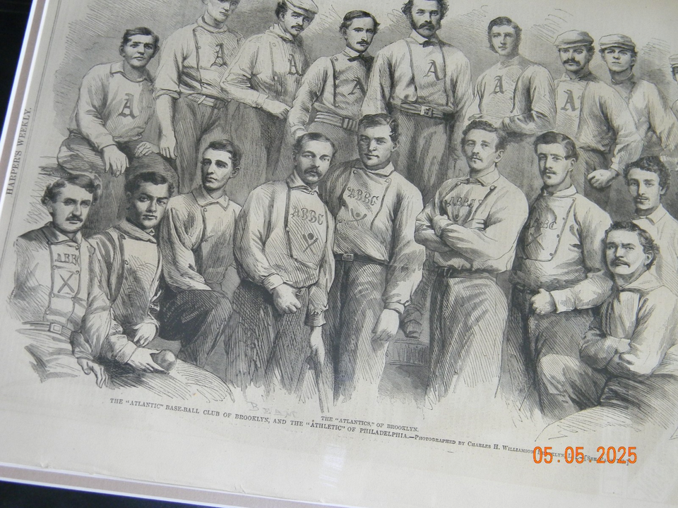 Harpers Weekly Nov 1866 Baseball Teams Woodcut | eBay
