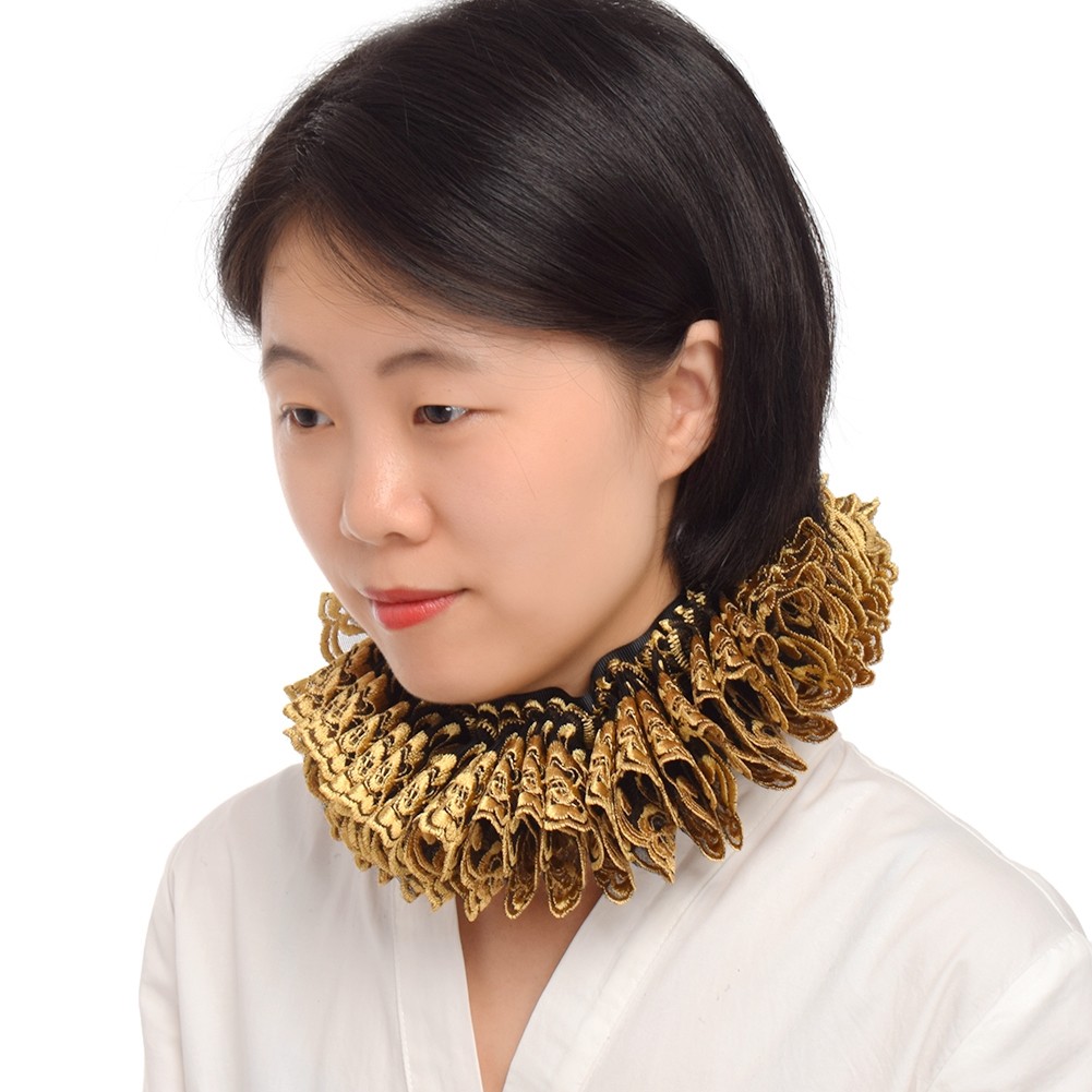 Elizabethan Ruff Collar Medieval Neck Ruff Renaissance Theater Ruffle ...